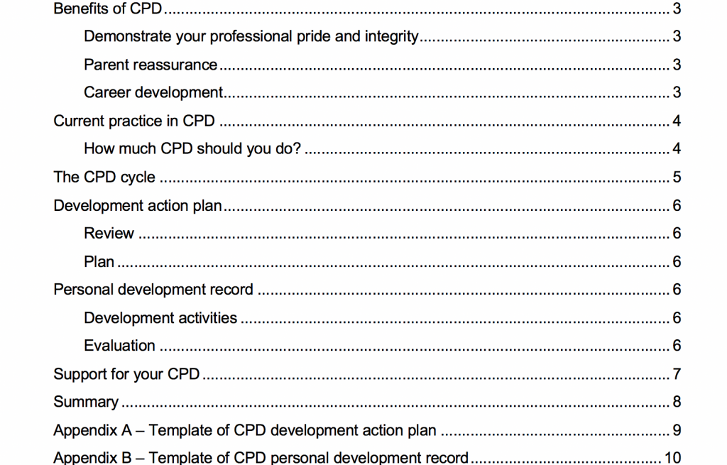 CPD PLAN TEMPLATE – ZEN PD Resources